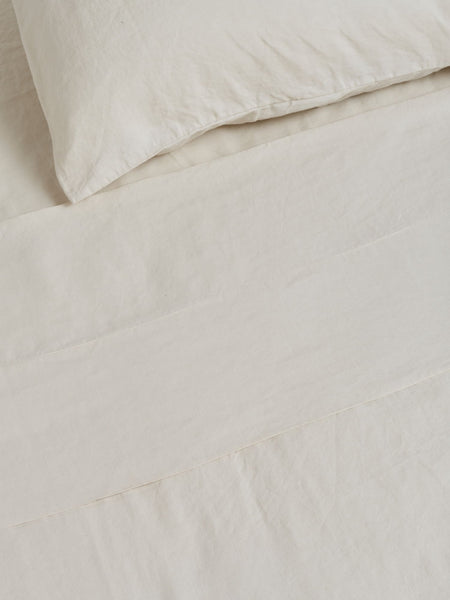 Cream French Linen Fitted Sheet – Carlotta+Gee