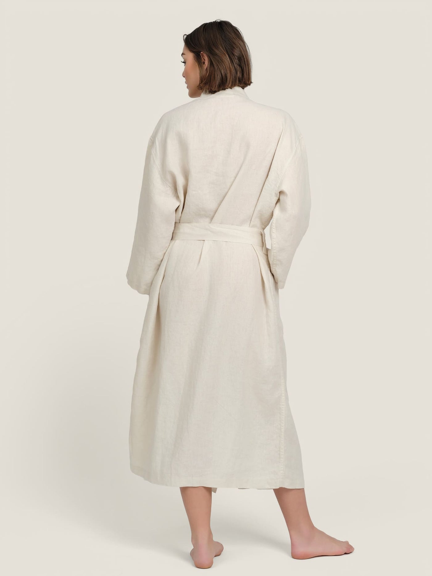 Linen Robe In Sand | 100% French Linen – Carlotta+Gee