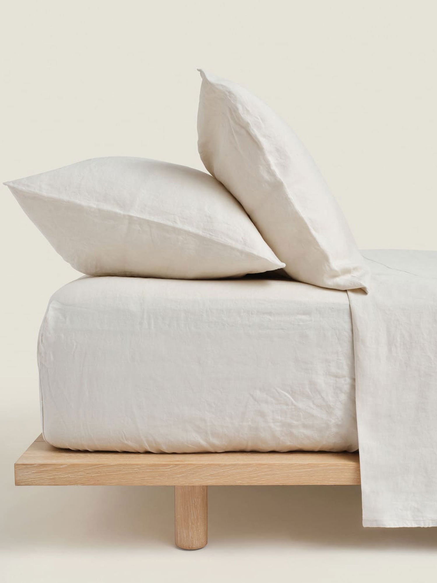 Cream French Linen Fitted Sheet – Carlotta+Gee