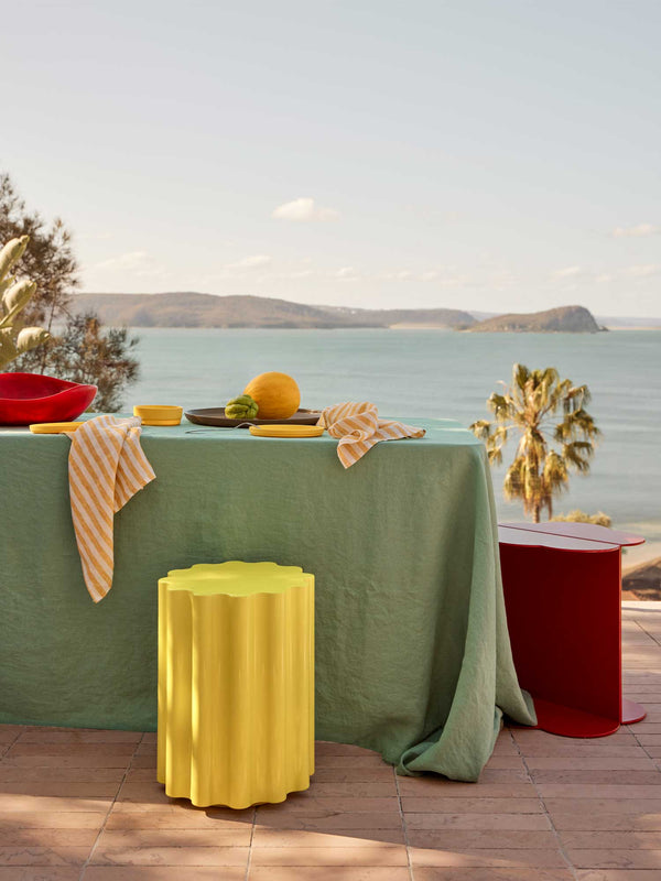 Linen Tablecloth in Green Fig | 100% French Linen – Carlotta+Gee